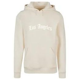 Mister Tee Sweatshirt MISTERTEE "MisterTee Herren Los Angeles Wording Hoody", Herren, Gr. XS, sandwei&szlig;, 65% Baumwolle, 35% Polyester, unifarben, Sweatshirts Sweatshirt