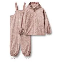 Jumpsuit Wheat "Wheat Rainwear Charlie Set", M&auml;dchen, Gr. 98, powder flower meadow, 55% Polyester, 45% Polyurethan, unifarben, normal, Overalls Jumpsuit