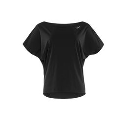 Oversize-Shirt WINSHAPE "DT101", Damen, Gr. XS, schwarz, 80% Polyester, 20% Elasthan, U-Boot-Ausschnitt, Shirts Oversize Shirt T-Shirt, Functional