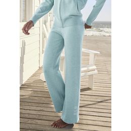 ELBSAND Strickhose blau Gr. 36/38 f&uuml;r Damen. Mit Logoschriftzug. Bequem