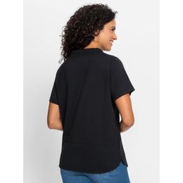 Kurzarmshirt Inspirationen "Shirt", Damen, Gr. 40, schwarz, 50% Modal, 44% Polyester, 6% Elasthan, unifarben, Shirts