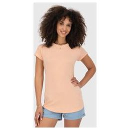 alife and kickin T-Shirt ALIFE & KICKIN "Damen AriAK Kurzarmshirt, T-Shirt", Damen, Gr. XXL, mellow peach, 95% Viskose, 5% Elasthan, Shirts T-Shirt