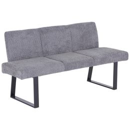 Livetastic Sitzbank, Grau, Metall, Textil, 3-Sitzer, 166x82x61 cm, Esszimmer, B&auml;nke, Sitzb&auml;nke
