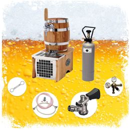 ich-zapfe Komplett Set - Soudek 20, Trockenk&uuml;hlger&auml;t Bierfass Optik, Bierk&uuml;hler, Zapfanlage, Bierzapfanlage 1-leitig, 20 Liter/h, Green Line