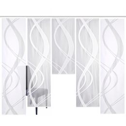Schiebegardine Home Wohnideen "TIBASI", wei&szlig;, B:57cm H:245cm, Wirkware, Obermaterial: 100% Polyester, Gardinen, halbtransparent