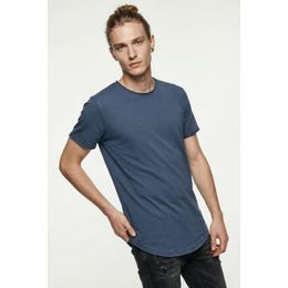 Only & Sons Rundhalsshirt ONLY & SONS "ONSBENNE LONGY SS TEE NF 7822 NOOS", Herren, Gr. L, vintage indigo, Single Jersey, Obermaterial: 100% Baumwolle, unifarben, regular fit normal, Rundhals, Shirts Rundhalsshirt, Baumwolle, lang geschnitten
