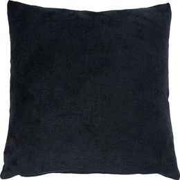 G&ouml;zze Dekokissen G&Ouml;ZZE "Muri", schwarz (schwarz, unifarben), B:50cm L:50cm, Obermaterial: 100% Polyester, Dekokissen_Sitzkissen_Kissenh&uuml;llen, in vielen Unifarben