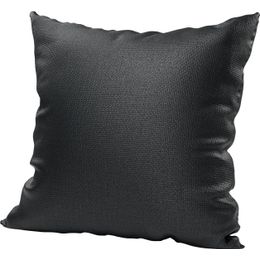 Dekokissen HOMING "St. Moritz" Gr. 1, grau (anthrazit, unifarben), B:40cm L:40cm, Polyester, Dekokissen_Sitzkissen_Kissenh&uuml;llen, Pflegeleicht