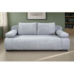 Schlafsofa Collection AB "Moritz", silber, B:200cm H:85cm T:98cm, 100%Polyester, Sofas, Schlafsofa