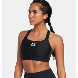 Sport-BH Under Armour "HeatGear", Damen, Gr. S, N-Gr, wei&szlig; (schwarz,, wei&szlig;), Obermaterial: 87% Polyester, 13% Elasthan, BHs Sport-BH, Perfekt f&uuml;r die warmen Tage. H&auml;lt dich k&uuml;hl und trocken.