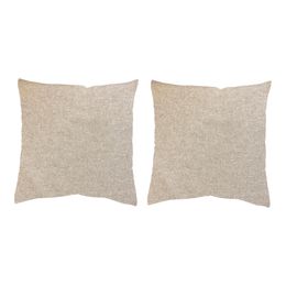 Dekokissen Home Wohnideen "LUCIO 2ER PACK MIT F&Uuml;LLUNG" Gr. 1, beige (beige, unifarben), B:40cm L:40cm, Polyester, Dekokissen_Sitzkissen_Kissenh&uuml;llen