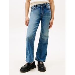 Bootcut-Jeans Tommy Hilfiger "FLARE VINTAGE DENIM", M&auml;dchen, Gr. 16 (176), N-Gr, vintagemedstr, Denim/Jeans, Obermaterial: 98% Baumwolle, 2% Elasthan, unifarben, schmal lang, Jeans, f&uuml;r Kinder bis 16 Jahre, mit ausgestelltem Bein