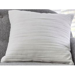 Dekokissen Kutti "Crinkle allover" Gr. 1, wei&szlig; (wei&szlig;, unifarben), B:50cm L:50cm, Obermaterial: 55% Polyester, 45% Baumwolle, Dekokissen_Sitzkissen_Kissenh&uuml;llen