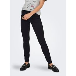 Skinny-fit-Jeans Only "ONLRAY HIGH WAIST SKINNY DNM BOX", Damen, Gr. XS (34), L&auml;nge 32, schwarz, Denim/Jeans, Obermaterial: 69% Baumwolle, 29% Polyester, 2% Elasthan, unifarben, skinny fit, Jeans