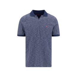Poloshirt Fynch-Hatton, Damen, Gr. L, marine, Web, Obermaterial: 100% Baumwolle, gemustert, regular fit normal, ohne Ausschnitt, gerader Abschluss kontrastfarben, Shirts, mit Logo Stickerei