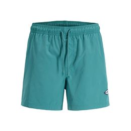 Jack & Jones Badeshorts JACK & JONES "JPSTMAUI TROPIC SOLID SWIM SHORTS SN", Herren, Gr. L, N-Gr, colonial blau, Web, Obermaterial: 100% Polyester, unifarben, Badehosen Badeshorts, Kunstfaser, normal geschnitten