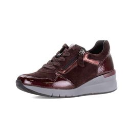 Sneaker Gabor "Sneaker low", Damen, Gr. 38,5, rot, Schuhe Sneaker