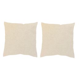 Dekokissen Home Wohnideen "LUCIO 2ER PACK MIT F&Uuml;LLUNG" Gr. 1, beige (natur, unifarben), B:40cm L:40cm, Polyester, Dekokissen_Sitzkissen_Kissenh&uuml;llen