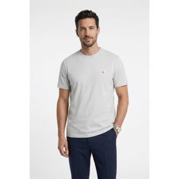 T-Shirt Calvin Klein Jeans "SS BADGE 30S JERSEY CLASSIC TEE", Herren, Gr. S, marble gray, Single Jersey, Obermaterial: 100% Baumwolle, klassisch normal, Rundhals, eingesetzt abgesteppte Kante, Shirts T-Shirt, Mit Rundhalsausschnitt