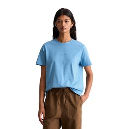 Marc O'Polo T-Shirt MARC O'POLO DENIM, Damen, Gr. L, azure sky, Jersey, Obermaterial: 100% Baumwolle, Rundhals, Shirts T-Shirt, regular aus Organic Cotton
