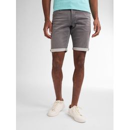 Jeansshorts PETROL INDUSTRIES, Herren, Gr. 3XL, N-Gr, grau (light grau), Denim/Jeans, Obermaterial: 77% Baumwolle, 21% Polyester, 2% Elasthan, unifarben, slim fit kniefrei, Jeans Jeansshorts, Sommerhose im Five-Pocket Style