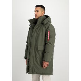 Parka Alpha Industries "Puffer Parka", Herren, Gr. S, gr&uuml;n (schwarz olive), Obermaterial: 60% Baumwolle, 40% Nylon, Futter: 100% Nylon, F&uuml;llung: 100% Polyester, Jacken Parka