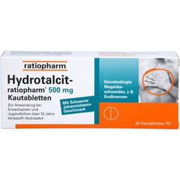 HYDROTALCIT-ratiopharm 500 mg Kautabletten 20 St