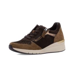 Sneaker Gabor "Sneaker low", Damen, Gr. 38,5, braun, Schuhe Sneaker