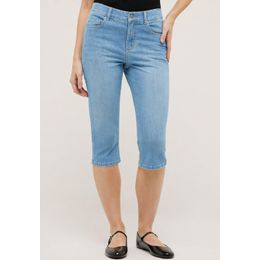 Caprijeans Angels "ANACAPRI", Damen, Gr. 36, N-Gr, light blau used, Denim/Jeans, Obermaterial: 89% Baumwolle, 8% Polyester, 3% Elasthan, unifarben, slim fit kniebedeckend, Jeans, Slim Fit mit Stretch