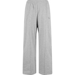 Jogginghose Karl Kani "Karl Kani Signature Straight Leg Sweatpants", Herren, Gr. S, US-Gr&ouml;&szlig;en, grau, 65% Baumwolle, 35% Polyester, unifarben, loose fit, Hosen Jogginghose
