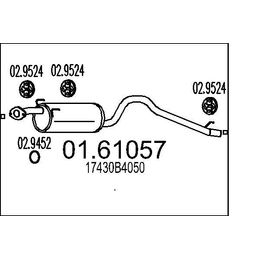 MTS MARKENTECHNIKSERVICEGMBH & CO. KG MTS Endschalld&auml;mpfer 0161057 f&uuml;r DAIHATSU