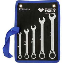 Brilliant Tools Ratschen-Ringschl&uuml;sselsatz Ratschenringschl&uuml;ssel-Satz, 5-tlg, umschaltbar, 8 - 19 bt013205