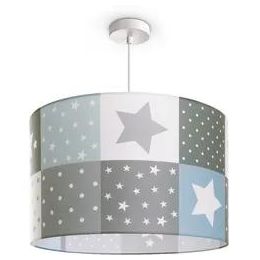 Paco Home Pendelleuchte "Cosmo 345", wei&szlig;, 1, &Oslash; 38cm H: 21cm, Leuchten, Kinderlampe Deckenlampe LED Kinderzimmer Lampe Sternen Motiv E27, Pendelleuchte