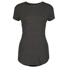 alife and kickin T-Shirt ALIFE & KICKIN "Damen MalisaAK Kurzarmshirt, T-Shirt", Damen, Gr. XS, schwarz (schwarz stripes), 95% Viskose, 5% Elasthan, Shirts T-Shirt