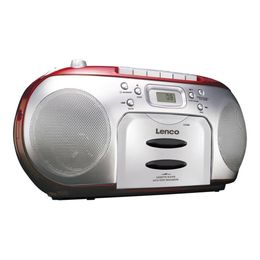 Lenco Radio/CD/Kassetten-Player SCD-420 RED)