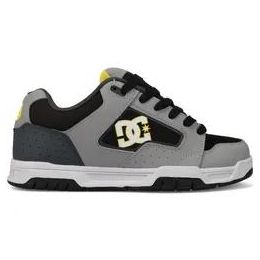 Schn&uuml;rschuh DC Shoes "DC Coiler", Herren, Gr. 13(47), schwarz (grau, grau, schwarz), Obermaterial:42.52% Leder, 34.74% Synthetikmaterial, 22.74% Microfaser;, Schuhe Schn&uuml;rschuh
