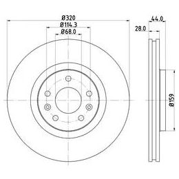 DON Bremsscheibe pcd14132 320mm 28mm f&uuml;r RENAULT SAMSUNG