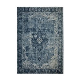 Flair Rugs Vintage-Teppich Manhattan, Blau, Textil, Vintage, rechteckig, 155x230 cm, Reach, AZO-frei, f&uuml;r Fu&szlig;bodenheizung geeignet, pflegeleicht, Teppiche & B&ouml;den, Teppiche, Vintage-Teppiche