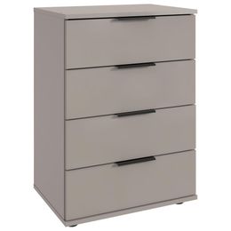 P & B Nachtschrank, Schwarz, Greige, Metall, 4 Schublade(n) Schubladen, 52x74x38 cm, BQ - B&uuml;ndnis f&uuml;r Qualit&auml;t, Made in Germany, DIN EN ISO 9001, Schlafzimmer, Nachttische