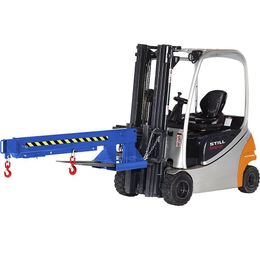 eurokraft pro Teleskoplader, teleskopierbar, Tragf&auml;higkeit 650 - 3000 kg, blau lackiert
