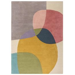 Flair Rugs Wollteppich, Mehrfarbig, Textil, Struktur, rechteckig, 170x120 cm, Reach, f&uuml;r Fu&szlig;bodenheizung geeignet, in verschiedenen Gr&ouml;&szlig;en erh&auml;ltlich, Teppiche & B&ouml;den, Teppiche, Naturteppiche