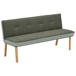 Linea Natura Sitzbank, Gr&uuml;n, Holz, Textil, Eiche, vollmassiv, 3-Sitzer, 177x88x63 cm, Stoffauswahl, in verschiedenen Gr&ouml;&szlig;en erh&auml;ltlich, Esszimmer, B&auml;nke, Sitzb&auml;nke