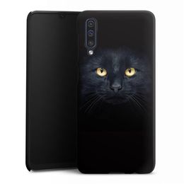 DeinDesign Galaxy A50 Handy Premium Case Smartphone Handyh&uuml;lle Schutzh&uuml;lle matt Eye Cat Black Premium Case