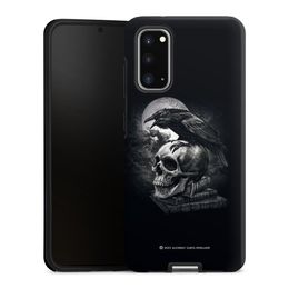 DeinDesign Galaxy S20 Handy Panzer Handyh&uuml;lle robuste Outdoor H&uuml;lle Schutzh&uuml;lle matt Raven Skulls Skull Tough Case