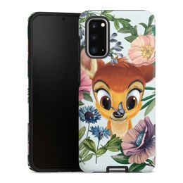 DeinDesign Galaxy S20 Handy Panzer Handyh&uuml;lle robuste Outdoor H&uuml;lle Schutzh&uuml;lle matt Flowers Disney Bambi Tough Case