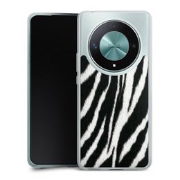 DeinDesign Honor Magic 6 Lite Handy Silikon H&uuml;lle Case transparent Handyh&uuml;lle Muster Zebra Fur Silikon Case