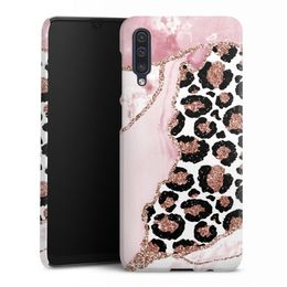 DeinDesign Galaxy A50 Handy Premium Case Smartphone Handyh&uuml;lle Schutzh&uuml;lle matt Leopard Glitzer Marble Premium Case