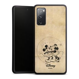 DeinDesign Galaxy S20 FE Handy Premium Silikon H&uuml;lle Handyh&uuml;lle schwarz Case Vintage Minnie Mouse Mickey Mouse Silikon Premium Case