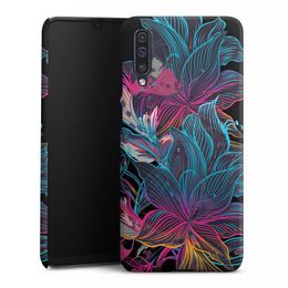 DeinDesign Galaxy A50 Handy Premium Case Smartphone Handyh&uuml;lle Schutzh&uuml;lle matt Colourful Flowers Neon Premium Case