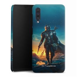DeinDesign Galaxy A50 Handy Premium Case Smartphone Handyh&uuml;lle Schutzh&uuml;lle matt Star Wars The Mandalorian Sunset Premium Case